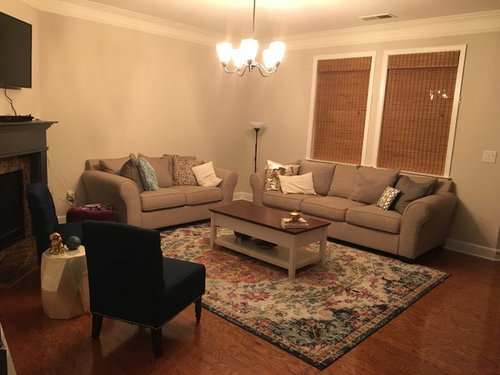 Setting up the living room