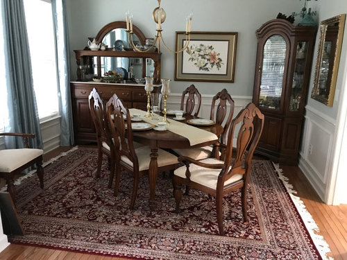 furniture placement in small dining room