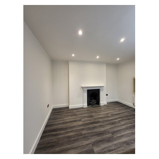 Complete open plan kitchen renovation (Wren Kitchens, White Matt ...
