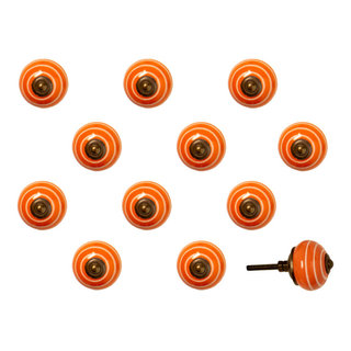Knob-It Knobs, Set of 12, Orange - Traditional - Cabinet And Drawer ...