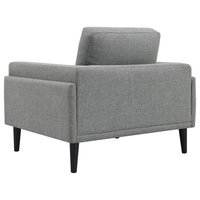 Coaster Rilynn Upholstered Fabric Chair with Track Arms in Gray ...