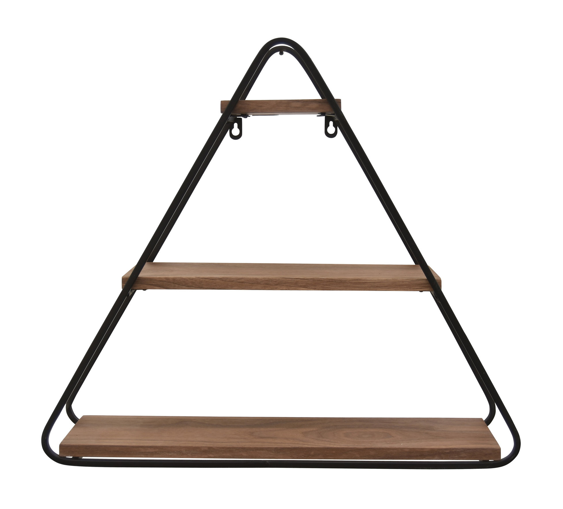 Plutus Brands Metal/Wood Wall Shelf, Black Metal - Industrial - Display ...