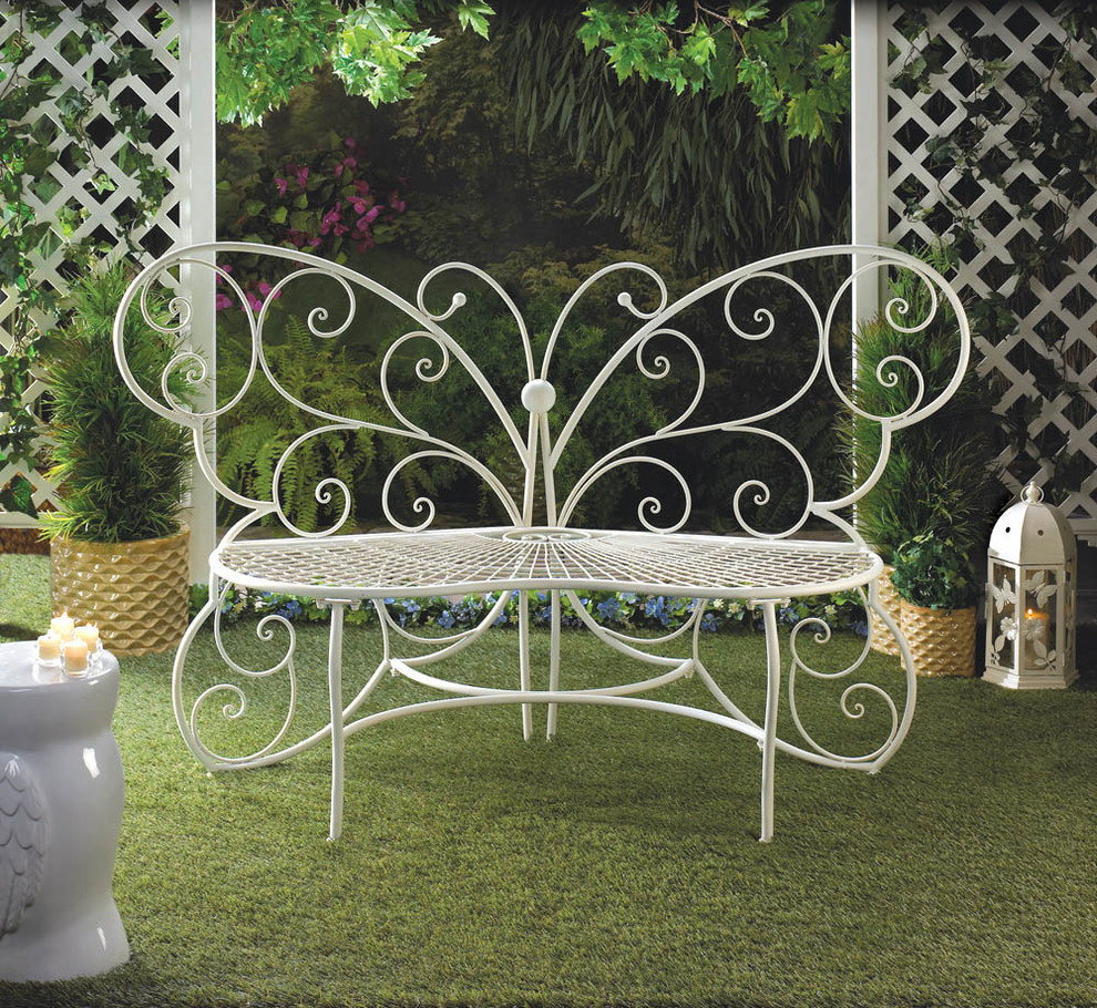 Butterfly Garden Bench - Contemporary - Outdoor Benches - by ...