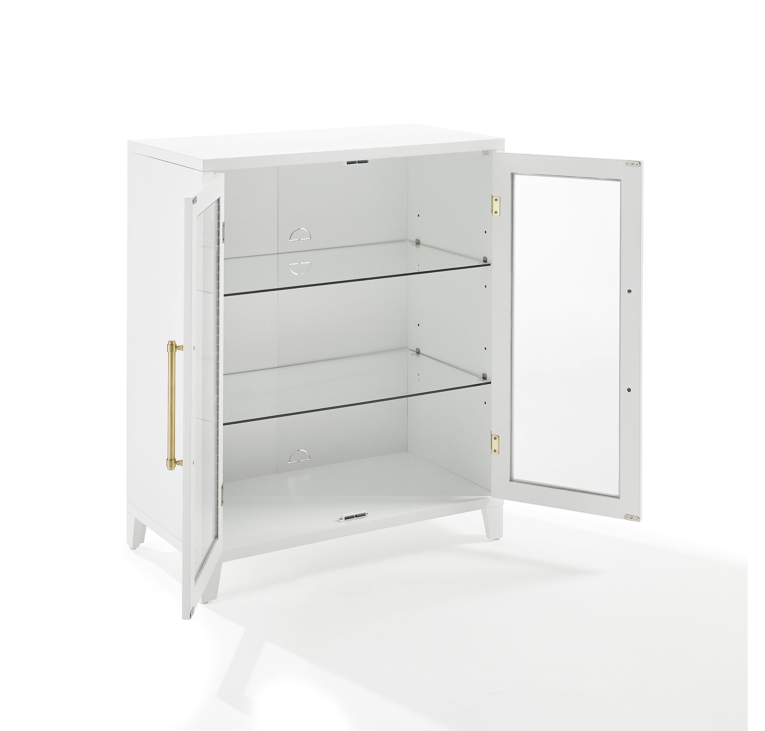 Roarke Stackable Glass Door Kitchen Pantry Storage Cabinet ...