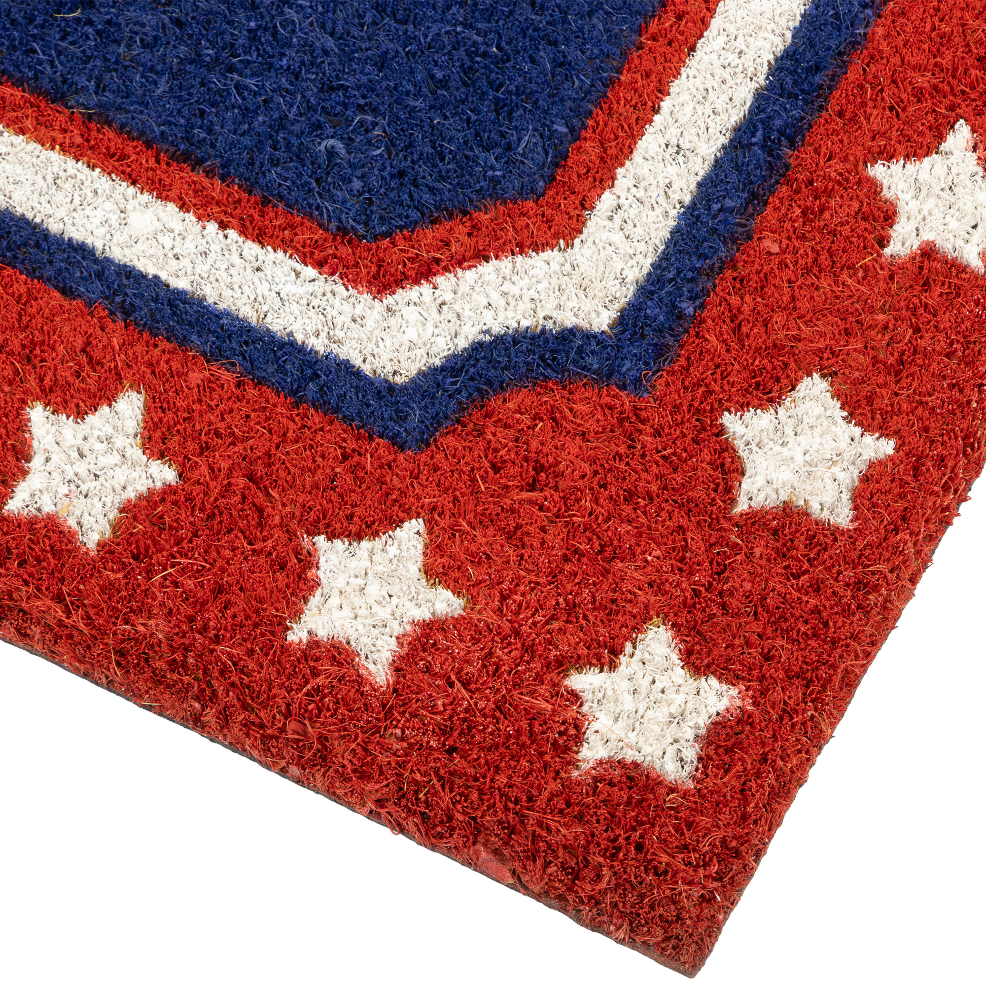 Blue and Red Coir "Welcome" Americana Outdoor Doormat 18" x 30 ...