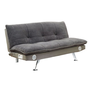 Gallagher Contemporary Futon Sofa With Speaker & Bluetooth Function ...