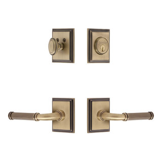 Grandeur Carre Square Rosette Entry Set with Soleil Lever ...