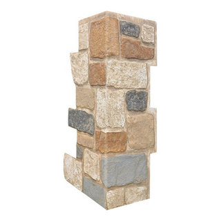 Fieldstone Faux Stone Wall Panel, 24" Corner - Rustic - Wall Panels ...