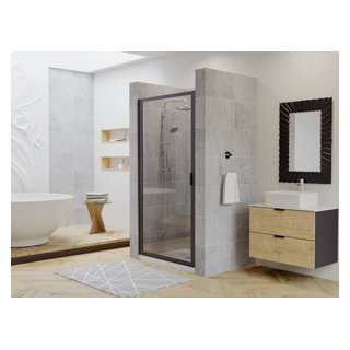 Coastal Shower Door Paragon Hinge Door, 27"x83" - Contemporary - Shower ...
