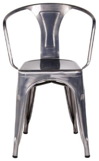 Tolix Chair W/ Arm (Set Of 4) Replica - Industrial - Outdoor Dining ...