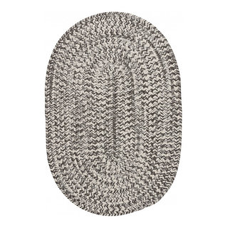 Howell Tweed Gray 8x11, Oval, Braided Rug - Contemporary - Outdoor Rugs ...