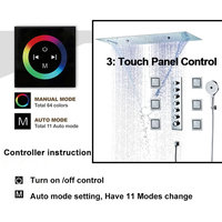 Remote Controlled Led Large Musical Shower System - Contemporary ...