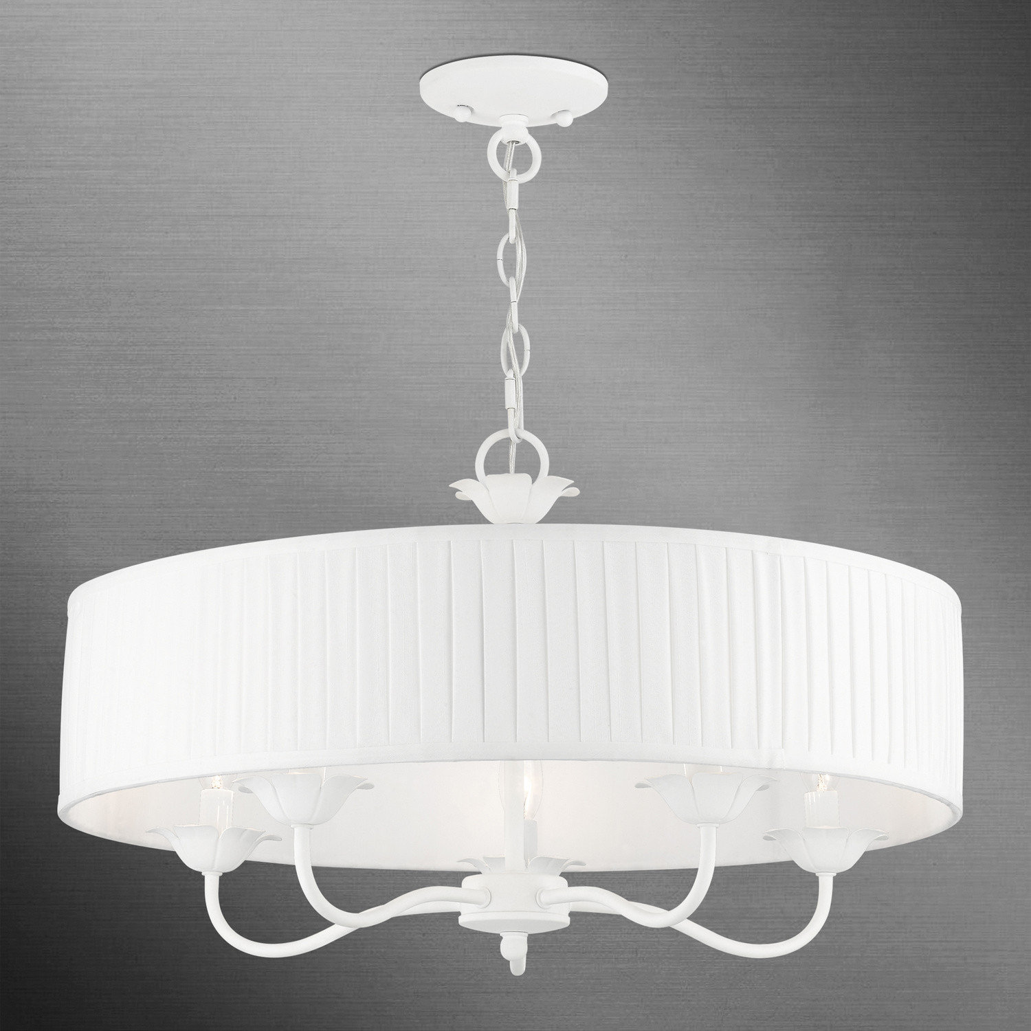 Edinburgh Five Light Pendant, White - Transitional - Chandeliers - by ...