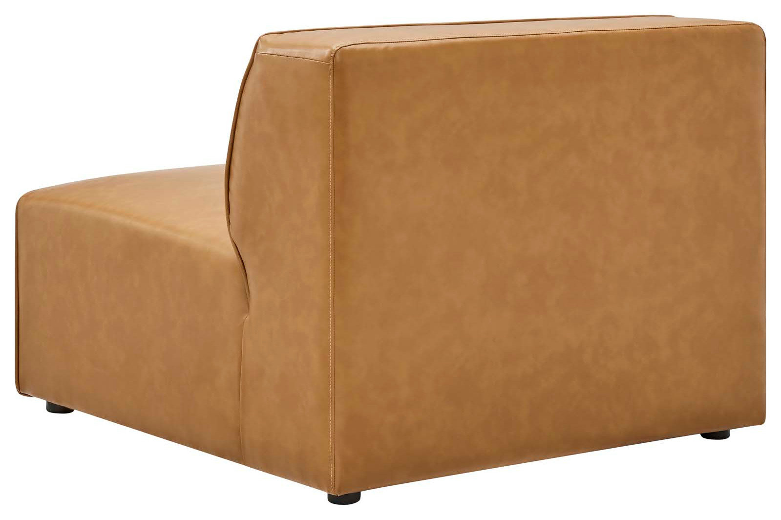 Sofa Middle Chair, Faux Vegan Leather, Gray, Modern, Lounge Hospitality ...