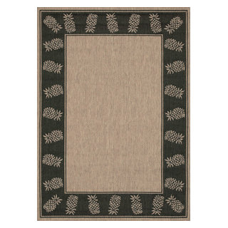 Couristan Recife Tropics Cocoa-Black Rug 8'6"x13' - Tropical - Outdoor ...