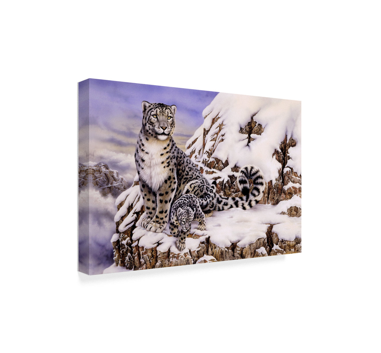"Snow Leopard" by Howard Robinson, Canvas Art, 30"x47" - Contemporary ...