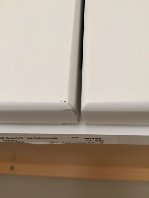 Damaged cabinets arrived today!