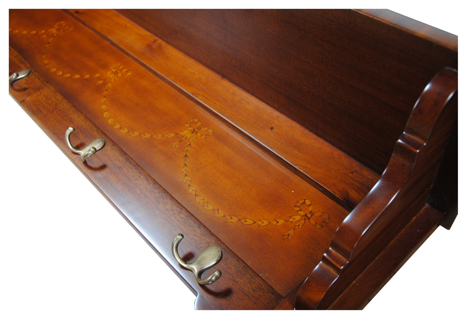NSI204 Mahogany Coat Rack Shelf - Traditional - Coatracks And Umbrella ...