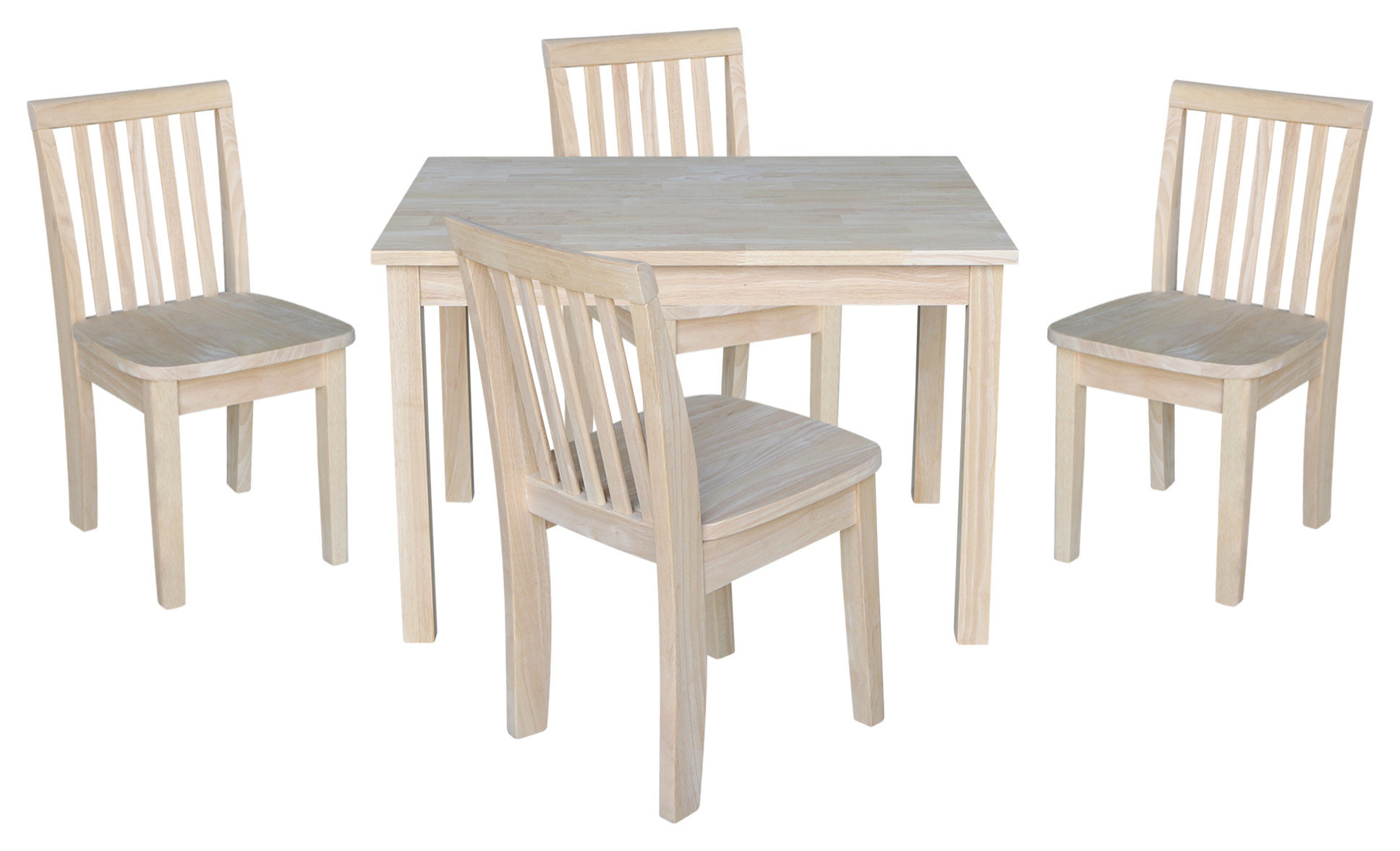 Table With Mission Juvenile Chairs, 5 Piece - Transitional - Dining ...