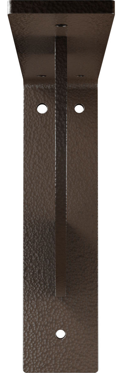 1 1/2"Wx5 1/2"Dx8"H Edwards Wrought Iron Bracket, Single Center Brace ...