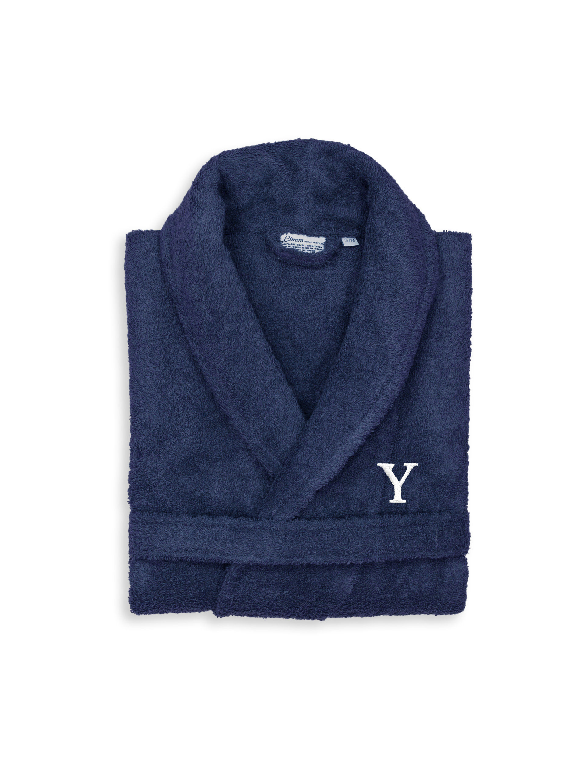 Personalized Navy Terry Bathrobe, Large/Extra Large - Contemporary ...