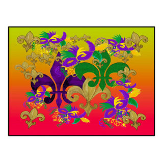 Mardi Gras Blast, 18"x24" - Contemporary - Novelty Rugs - by Gifts by ...