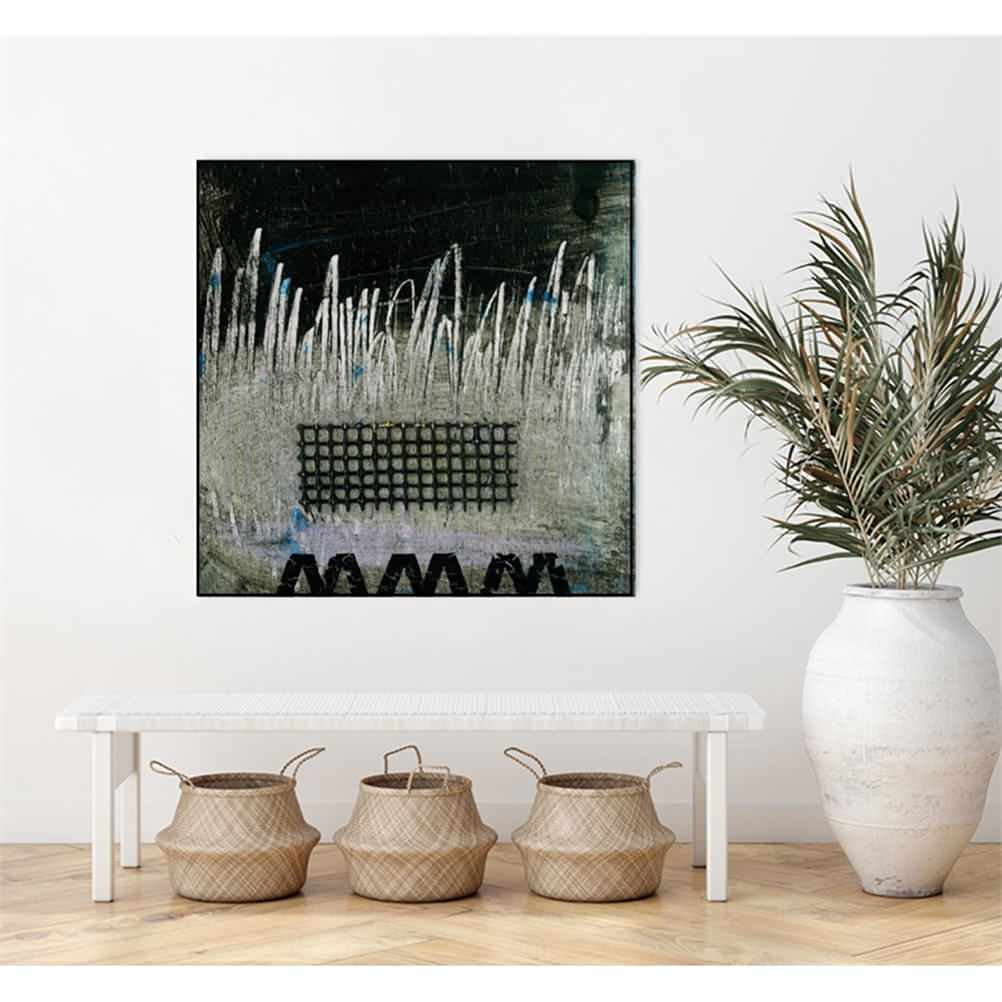 Giant Art Canvas 20x20 Top Framed in Multi-Color - Contemporary ...