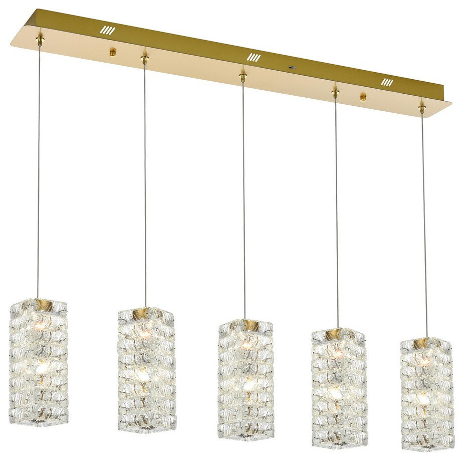 Aston LED Pendant in Satin Gold - Contemporary - Pendant Lighting - by ...