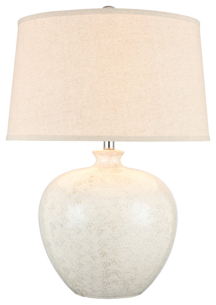 Zoe 28" High 1-Light Table Lamp, White - Transitional - Table Lamps ...