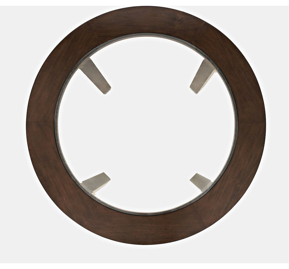 Urban Icon Contemporary 42 Round Counter Height Glass Inlay Dining ...