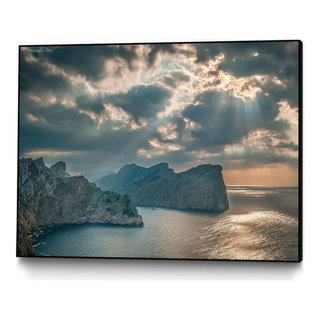 "A boat sails round the Majorca coast line" CF Print, 14"x11", 28"x22 ...