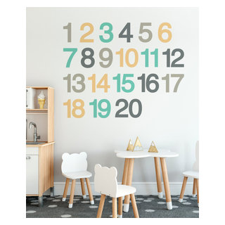 Number Wall Decals, Large - Transitional - Kids Wall Decor - by Simple ...