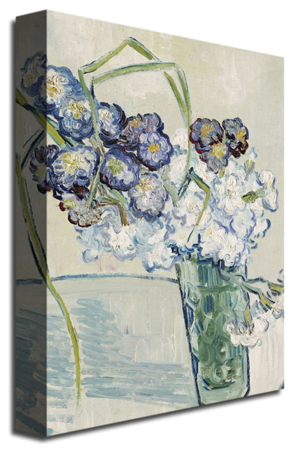 'Still Life, Vase of Carnations' Canvas Art by Vincent van Gogh, 35" x ...