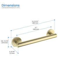 12" Stainless Steel Bathroom Safety Grab Bar - Contemporary - Grab Bars ...