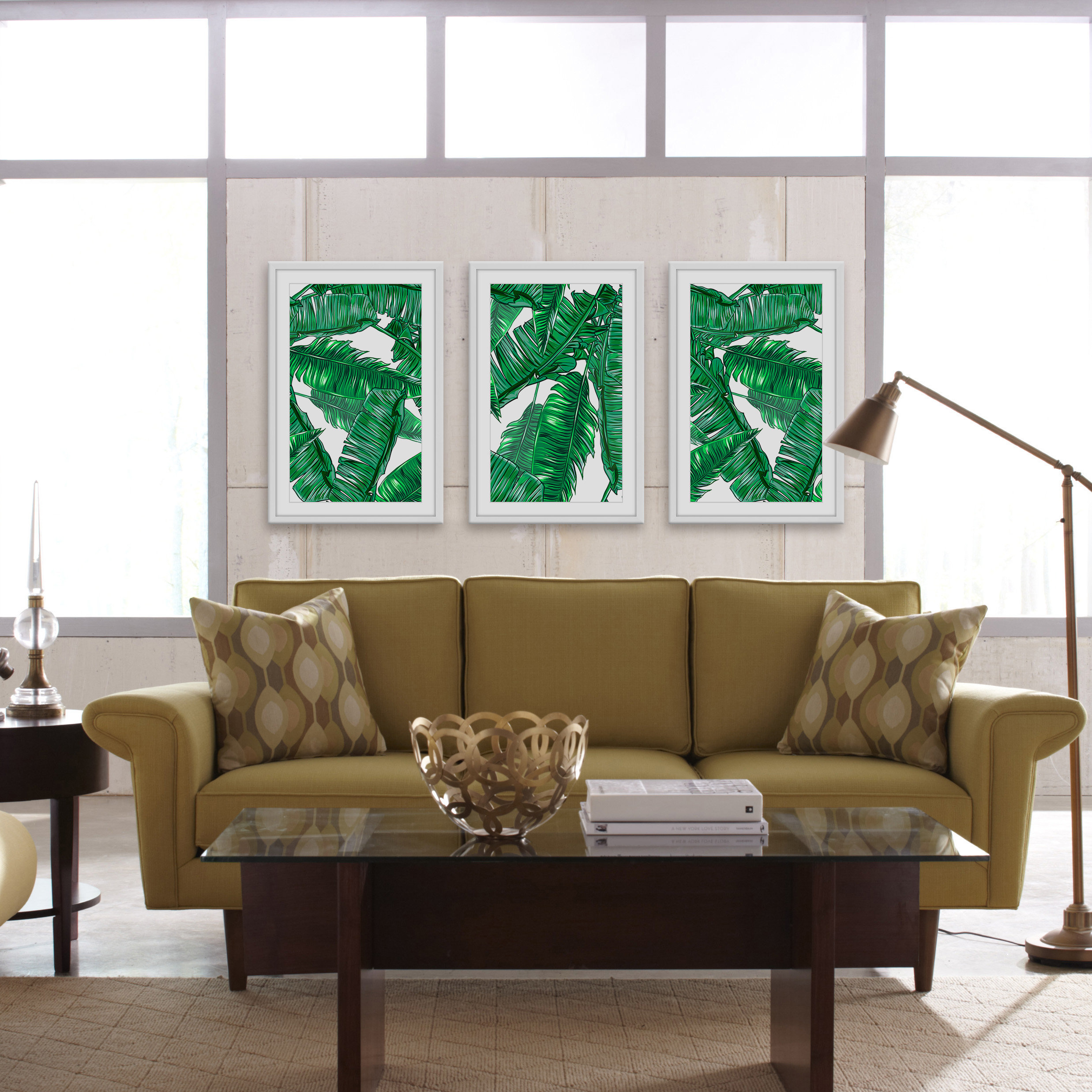 Daphne Triptych, 48x24 - Tropical - Prints And Posters - by Marmont ...