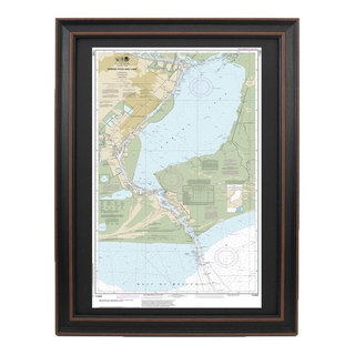Nautical CHart, Sabine Pass and Lake - Traditional - Prints And Posters ...
