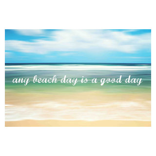 "Any Beach Day" Print on Canvas by Sylvia Cook, 36"x24" - Beach Style ...