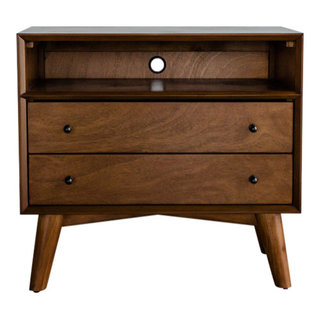 Flynn Large Nightstand, Acorn - Midcentury - Nightstands And Bedside ...