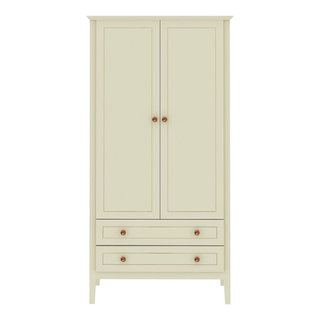 Crown Full Wardrobe in Off White - Transitional - Armoires And ...