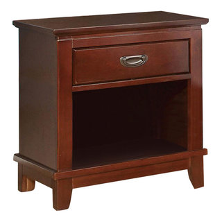 Colin Transitional Style Night Stand, Cherry Finish - Transitional ...