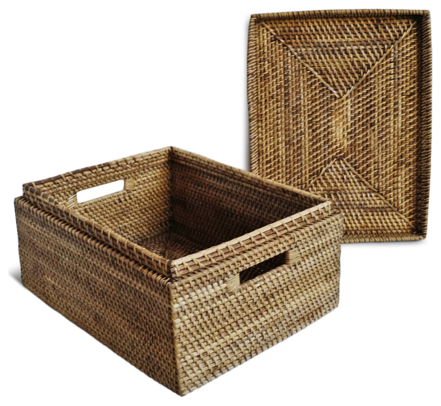 Rattan Storage Box - Tropical - Decorative Boxes - by Design Mix ...