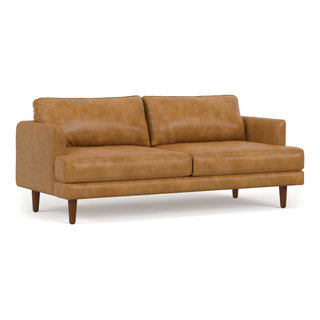 Livingston 76-inch Sofa, Genuine Leather - Midcentury - Sofas - by Dot ...