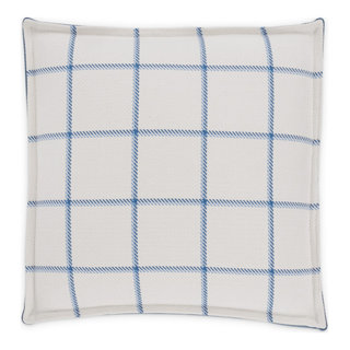 Newport 16" Square Box Throw Pillow - Alta Sky Blue/White ...