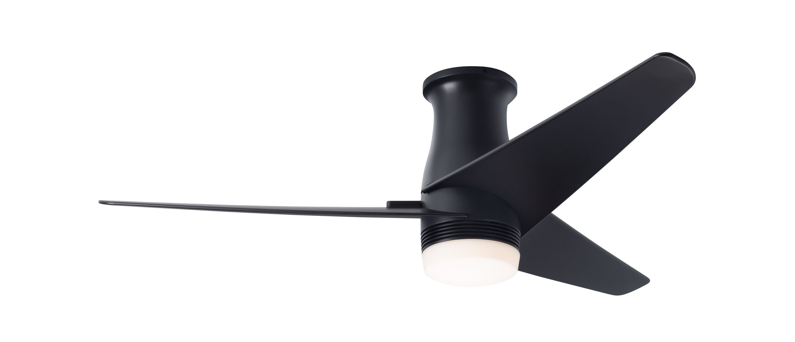 Velo Flush DC Fan, Dark Bronze Finish, 48" Dark Blades, 17W LED ...