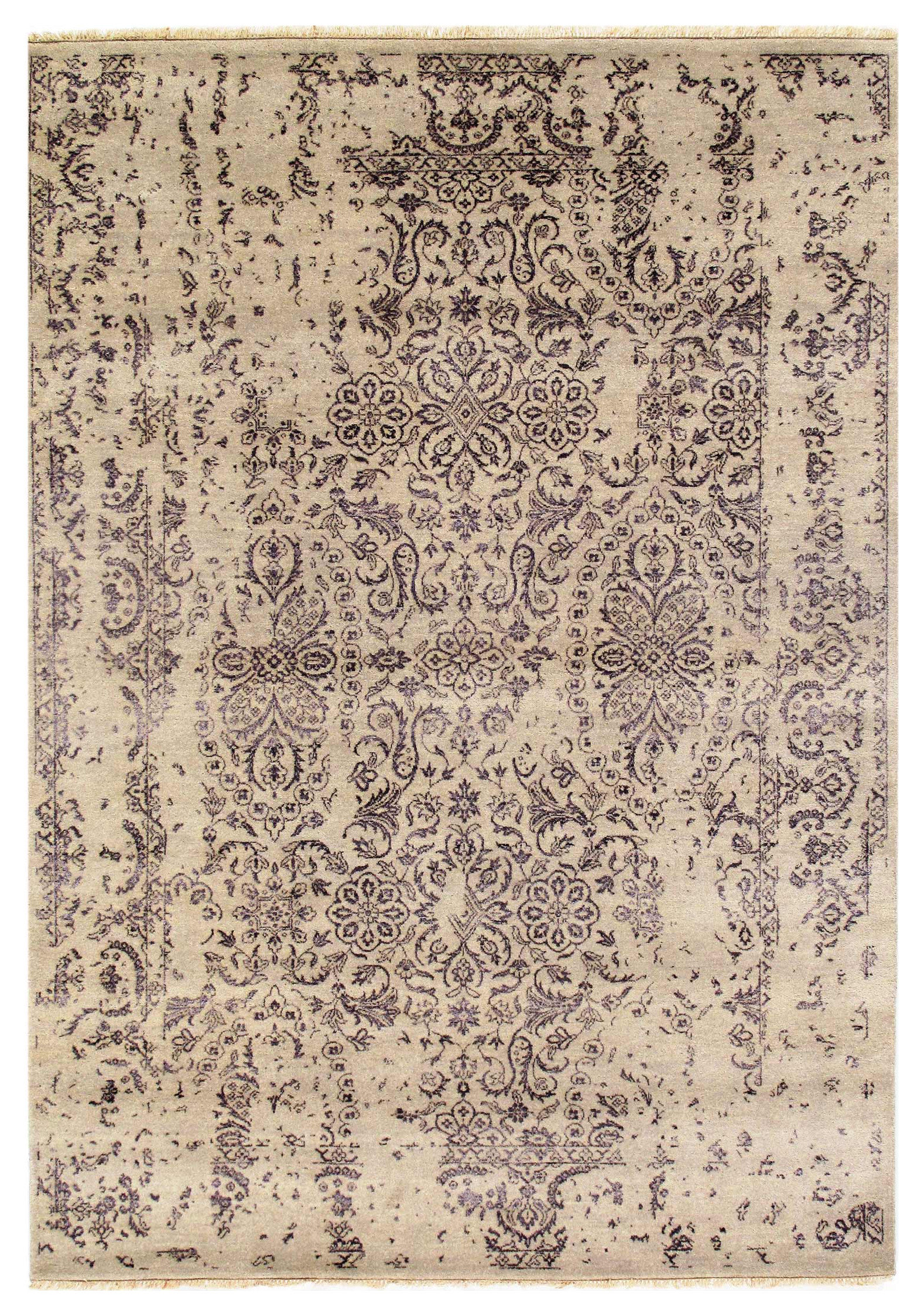 Ivory Erased Modern Rug 6'x9' - Contemporary - Area Rugs - by Pasargad ...