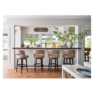 Indoor Outdoor Home Bar at Lake House - Beach Style - Home Bar - Grand ...