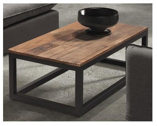 Zuo Modern Civic Center Rectangular Coffee Table, Distressed Natural ...