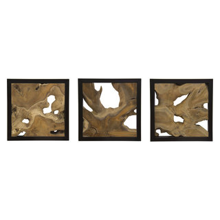 Biscayne Natural Dead Matt Water Base Teak Root Wall Art, 15x15 ...