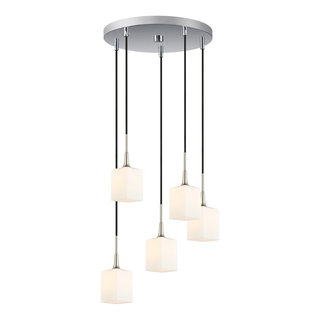 Woodbridge Lighting Chelsea Mini-Pendant, 5L Pendant Cluster - 17"D ...