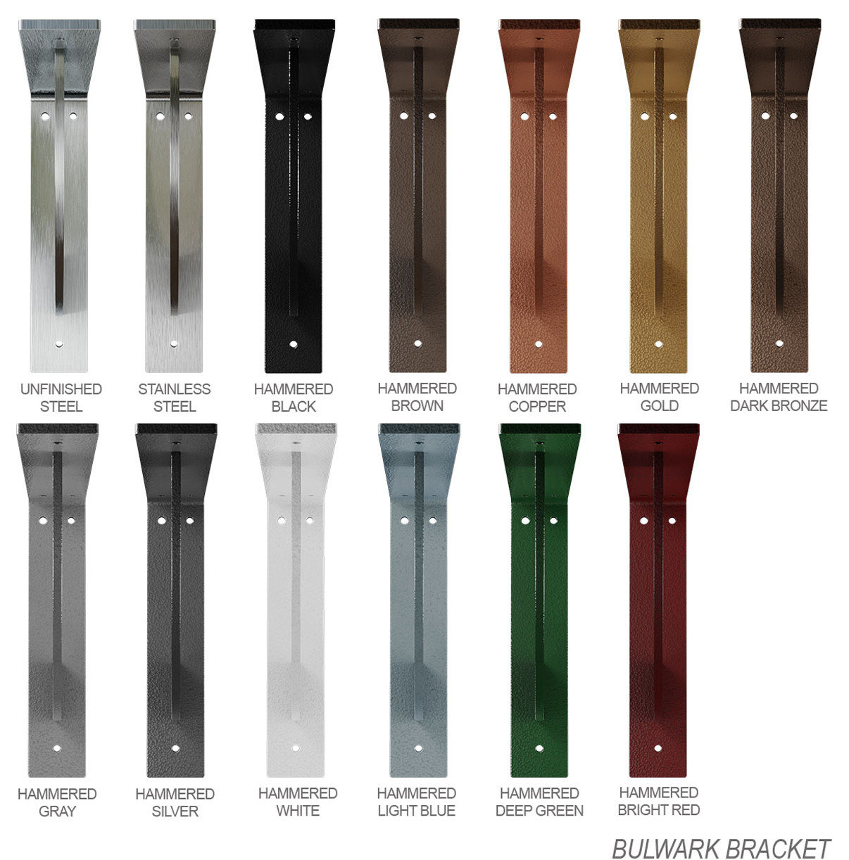 1 1/2"Wx5 1/2"Dx8"H Edwards Wrought Iron Bracket, Single Center Brace ...